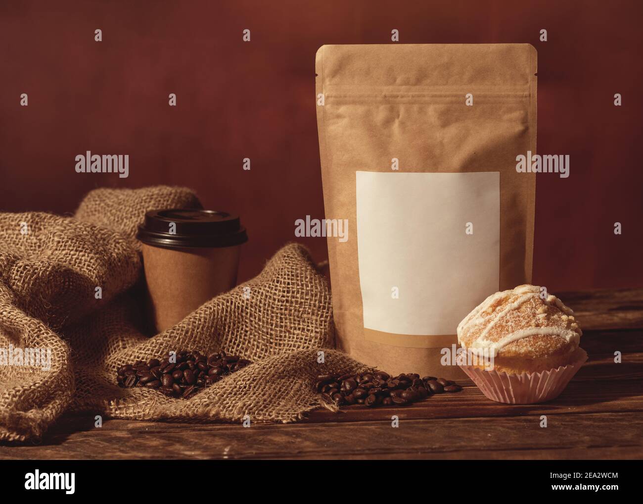 still life with a heart, muffin and coffee Stock Photo - Alamy