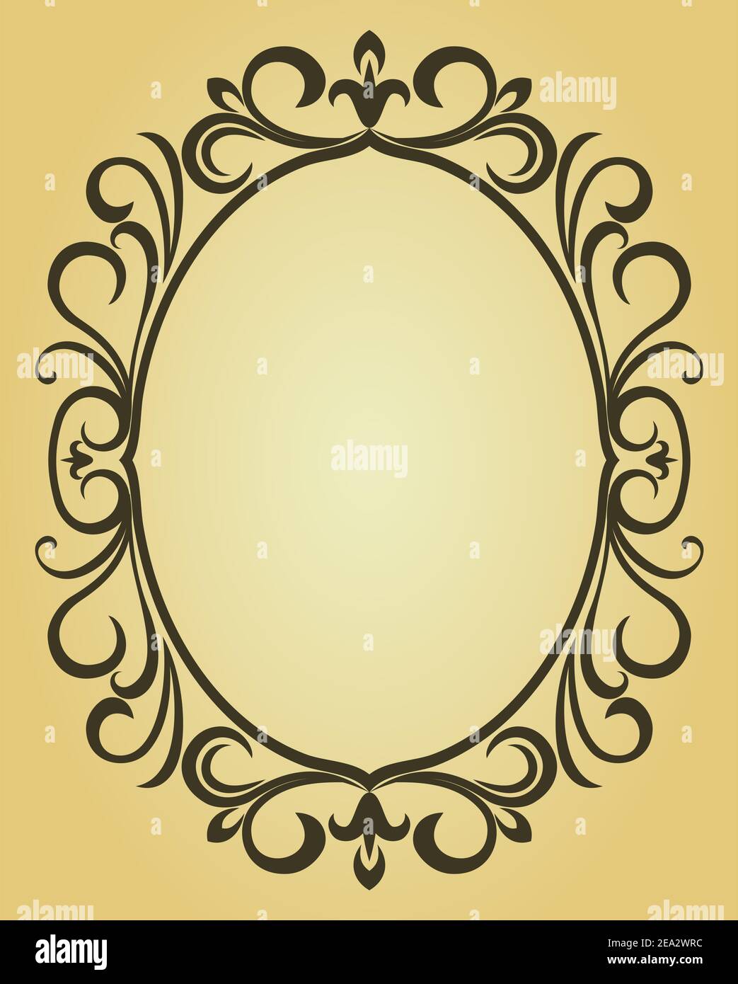 Vintage frame in victorian style for design as a background Stock ...