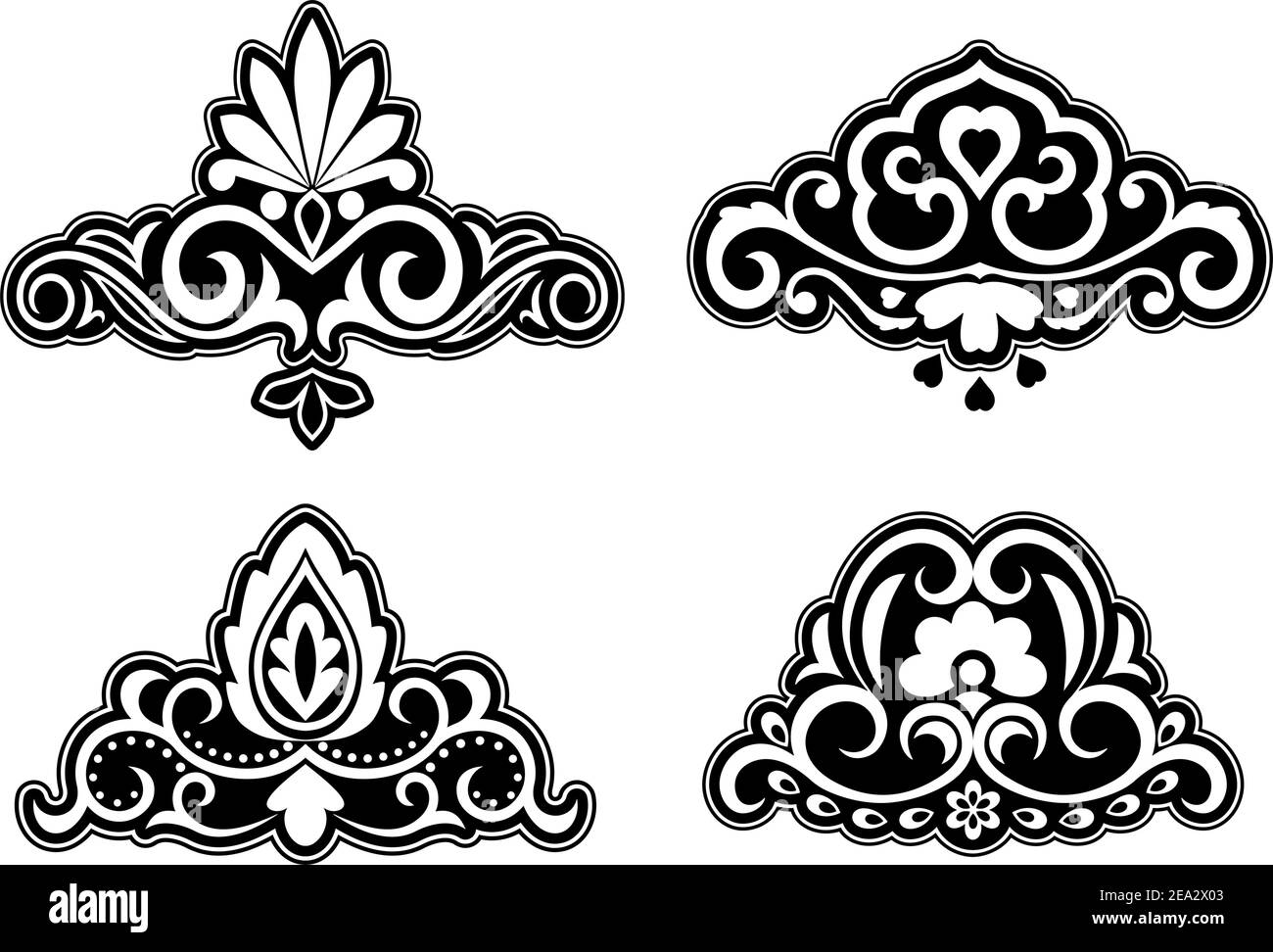Flower Patterns Borders Design Ornate High Resolution Stock Photography ...