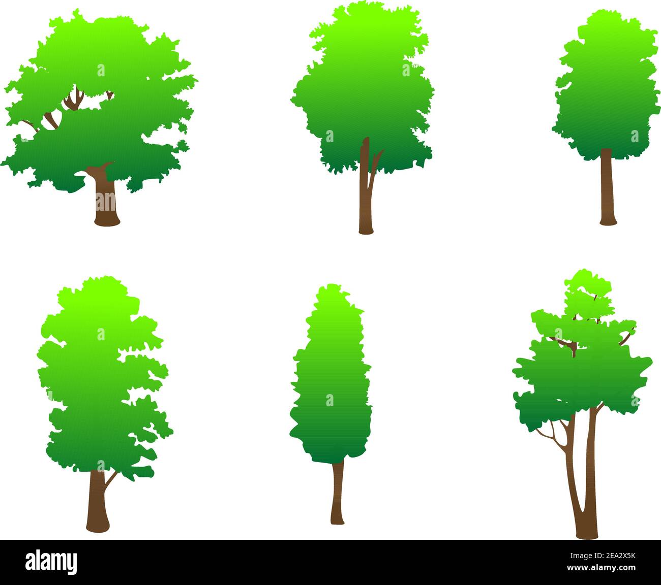 Set of tree symbols as a signs or emblems Stock Vector Image & Art - Alamy