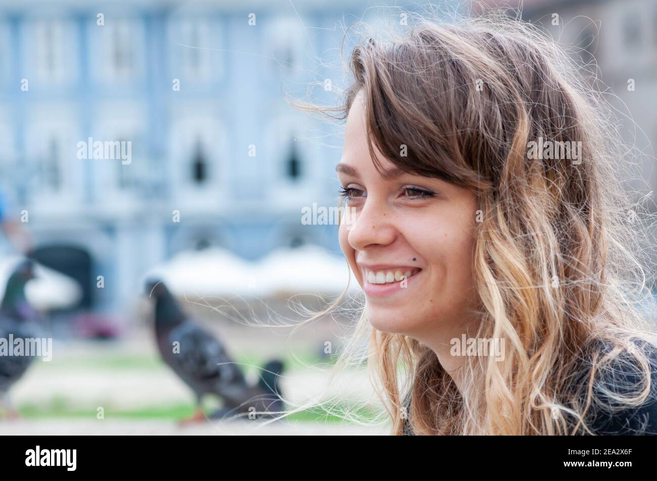 Timisoara, Romania - July 25, 2017: Portrait of a woman in the street ...