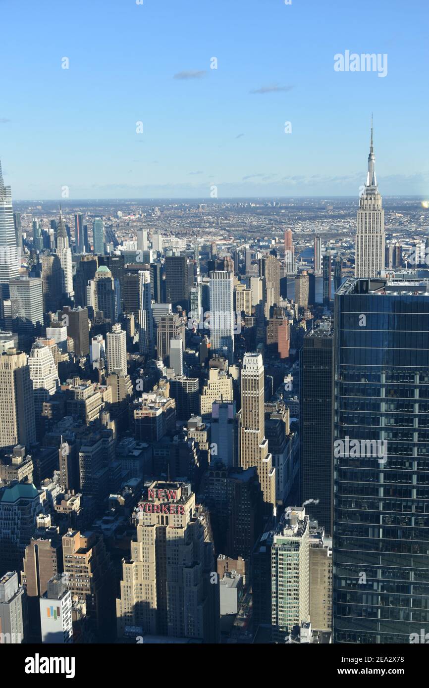 View over Manhattan as seen from the Edge observation deck at Hudson ...