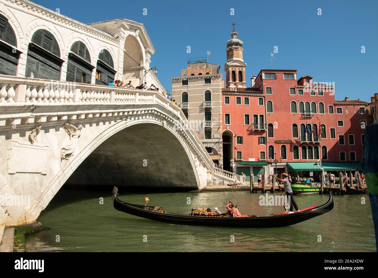 The gondola, typical boat of the city of Venice, Italy, Europe Stock ...