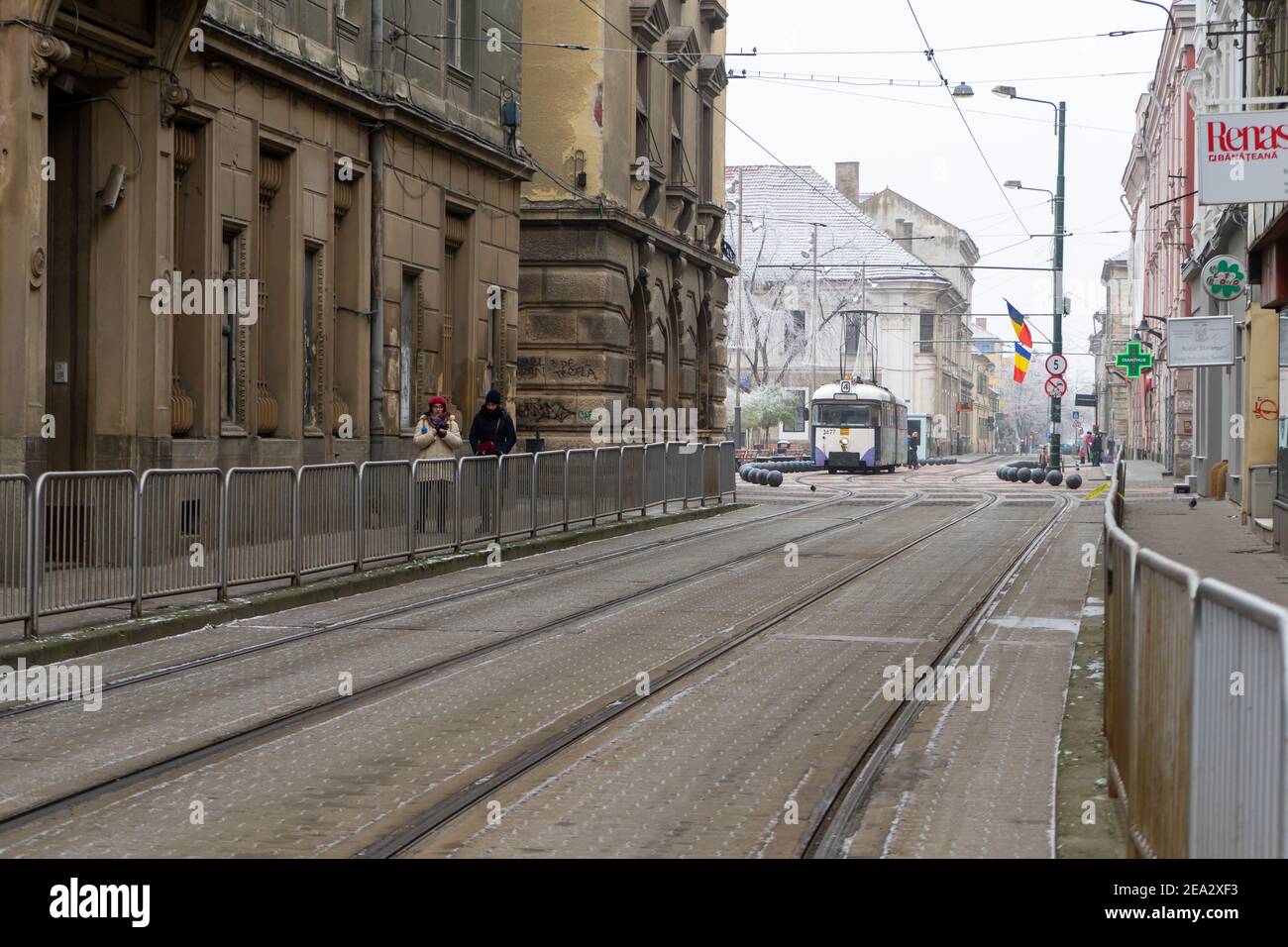 Timisoara, Romania - January 04, 2020: People walking on the street ...