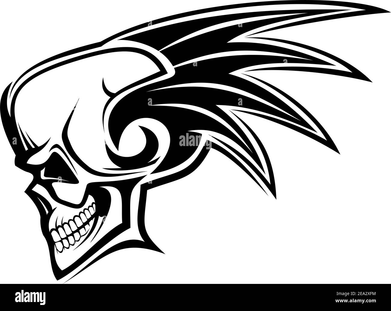 Danger skull as a warning or evil concept Stock Vector Image & Art - Alamy