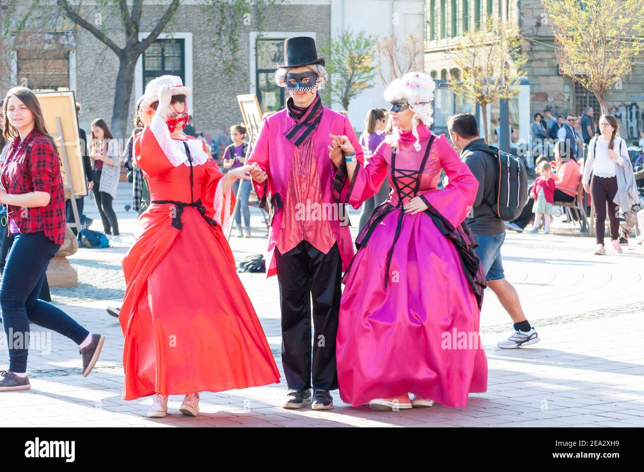 Timisoara, Romania - March 31, 2017: People dressed in vintage ...