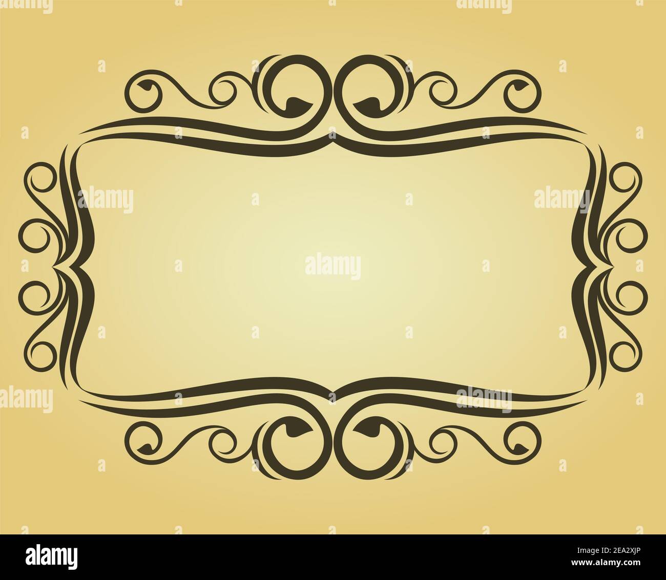 Vintage frame in victorian style for design as a background Stock ...