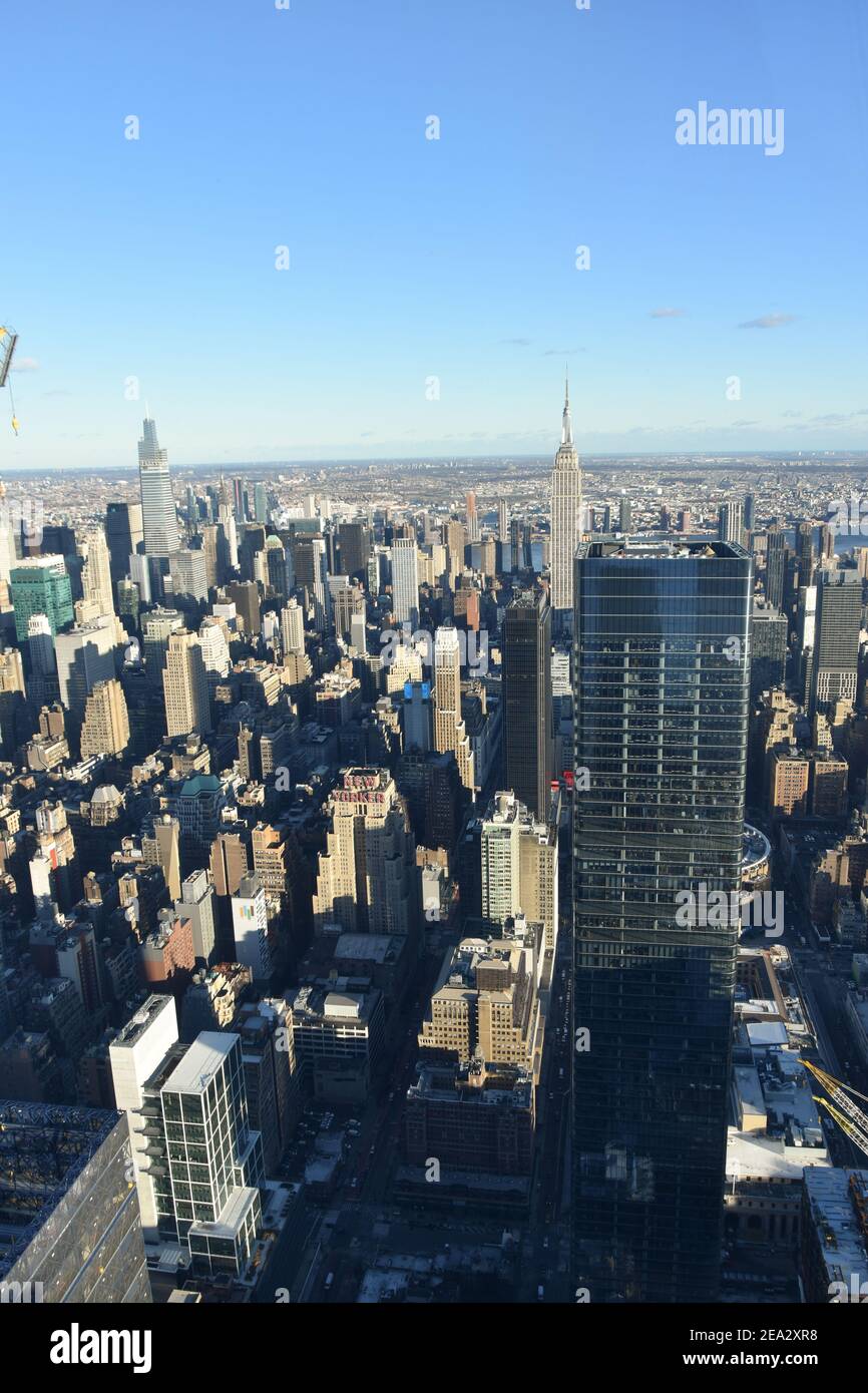 View over Manhattan as seen from the Edge observation deck at Hudson ...
