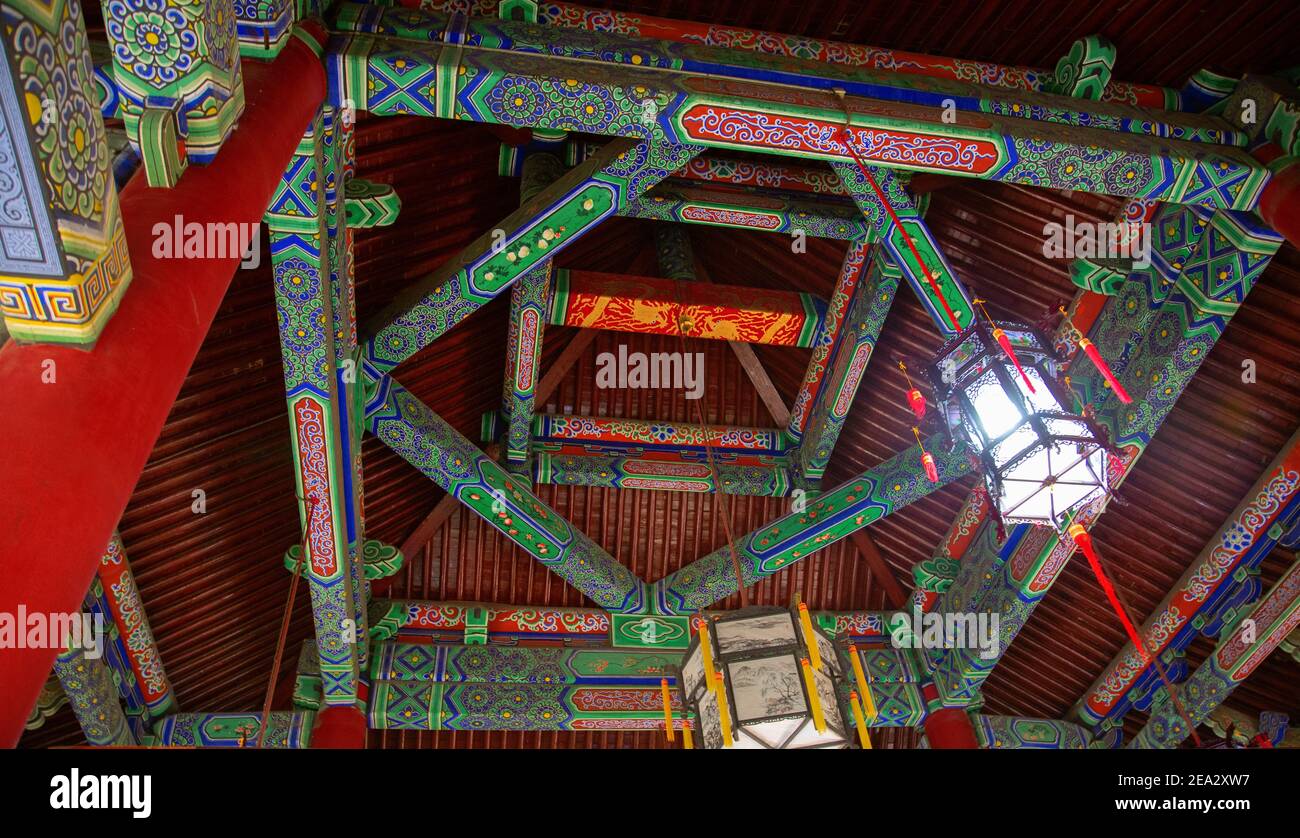 Famous Bell Tower in the Xi'an city, China. Xi'an is capital of Shaanxi ...