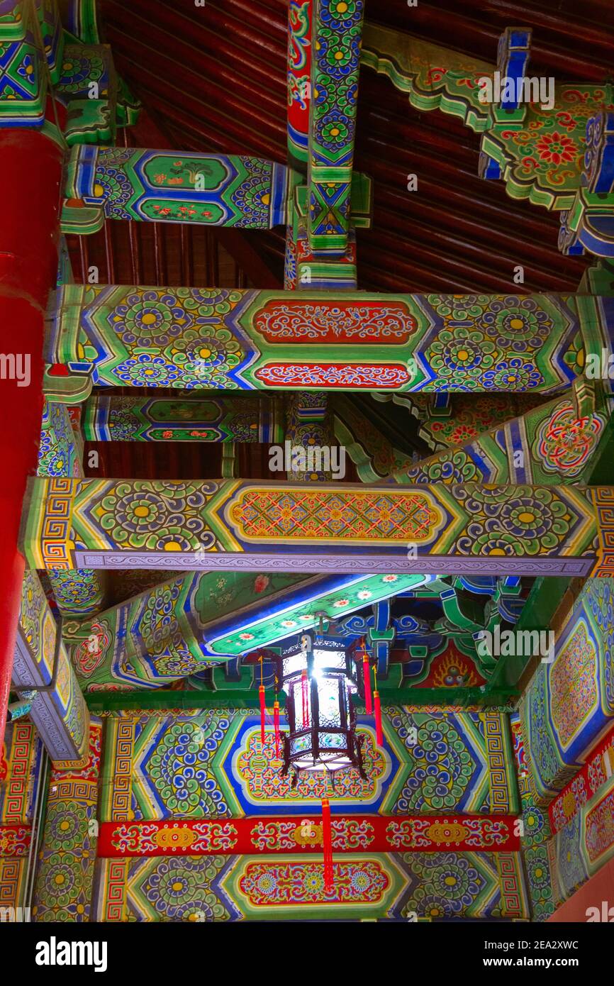 Famous Bell Tower in the Xi'an city, China. Xi'an is capital of Shaanxi ...