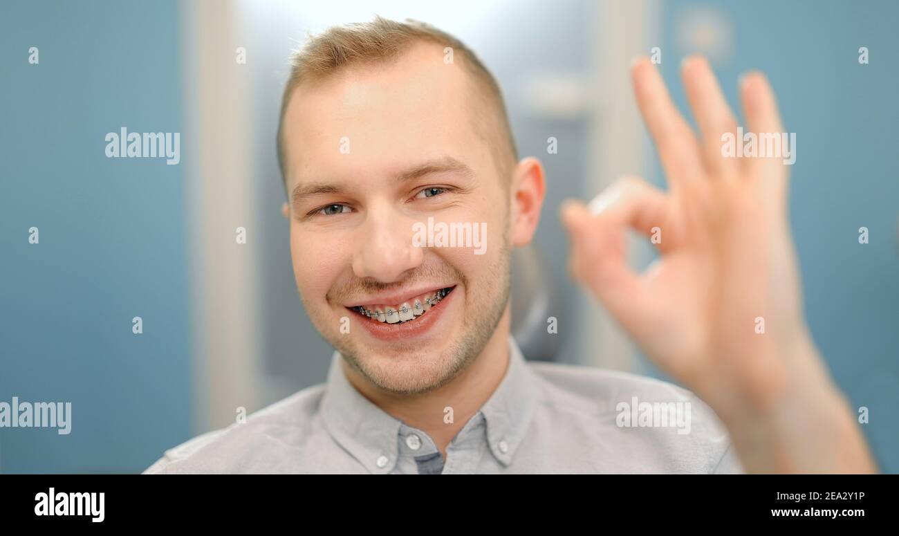 Adult wearing braces hi-res stock photography and images - Alamy
