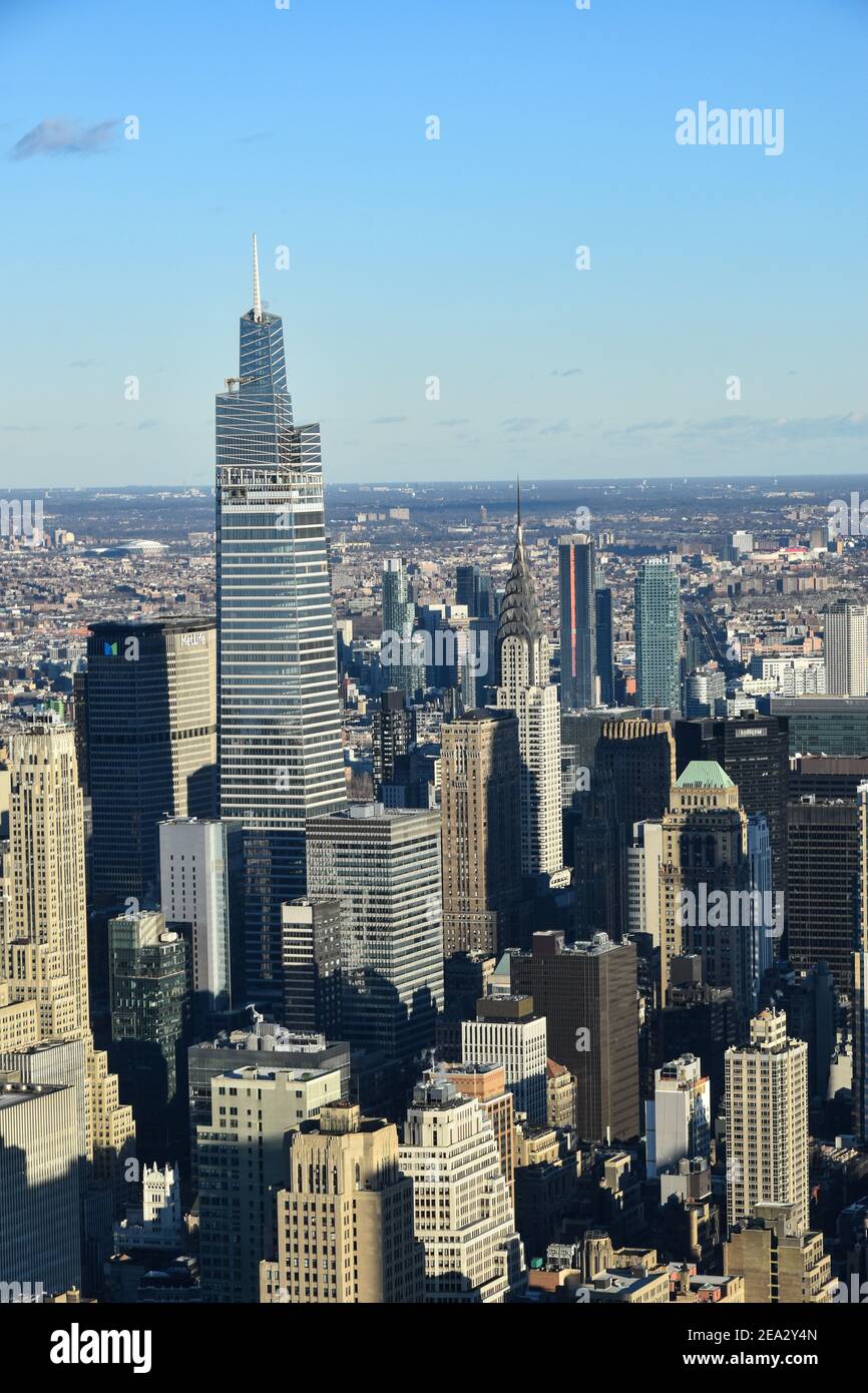 View over Manhattan as seen from the Edge observation deck at Hudson ...