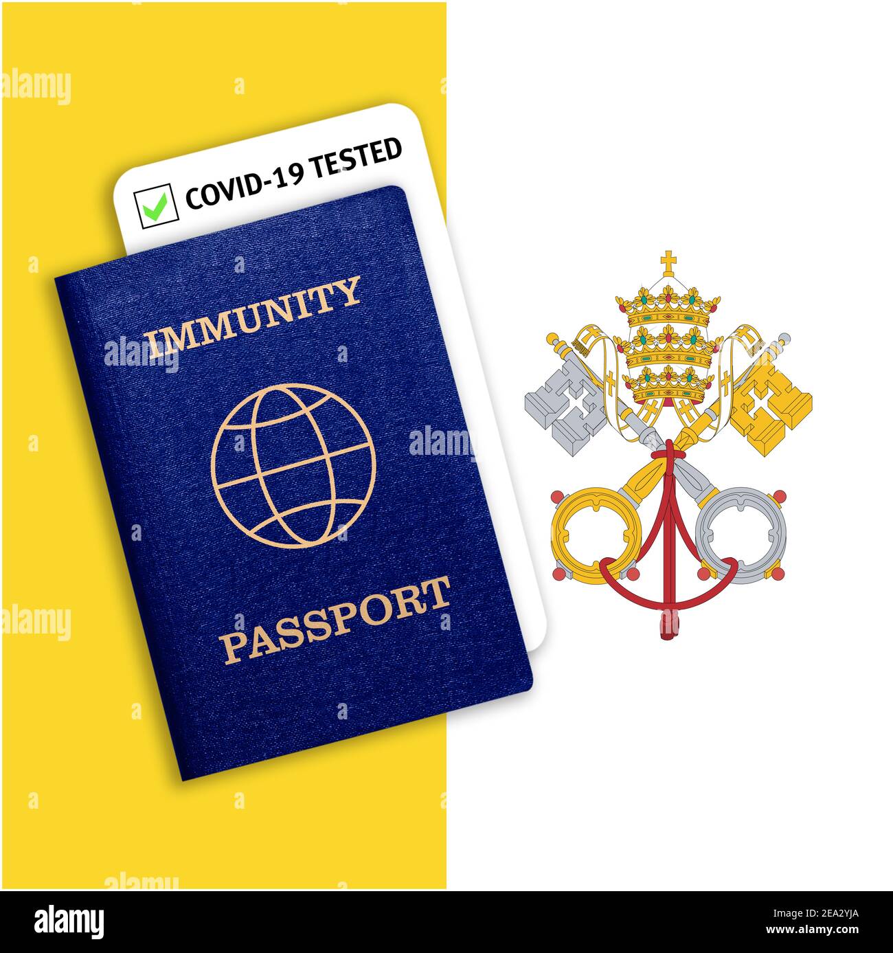 Concept of Immunity passport, certificate for traveling after pandemic ...