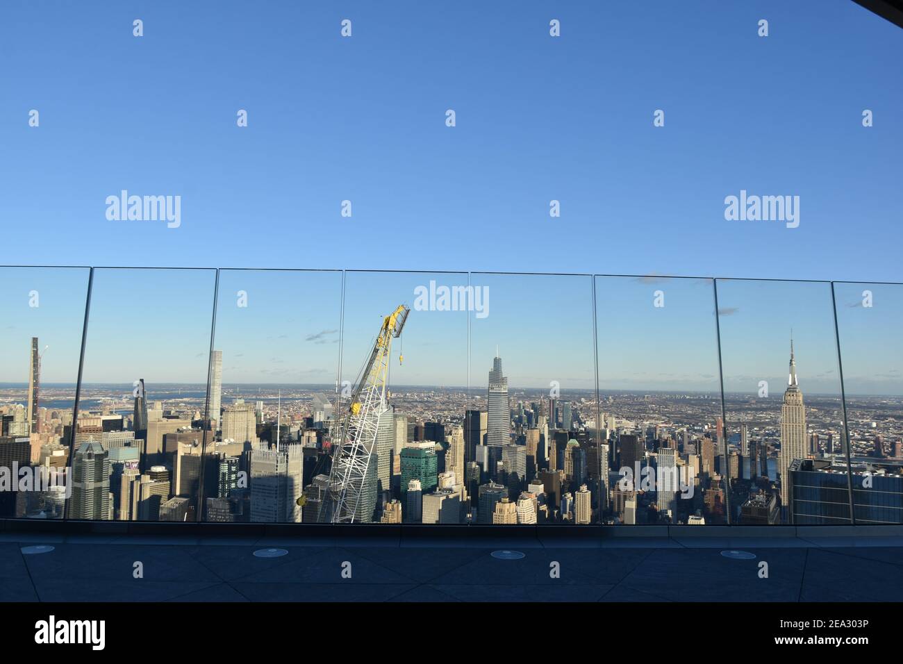 View over Manhattan as seen from the Edge observation deck at Hudson ...