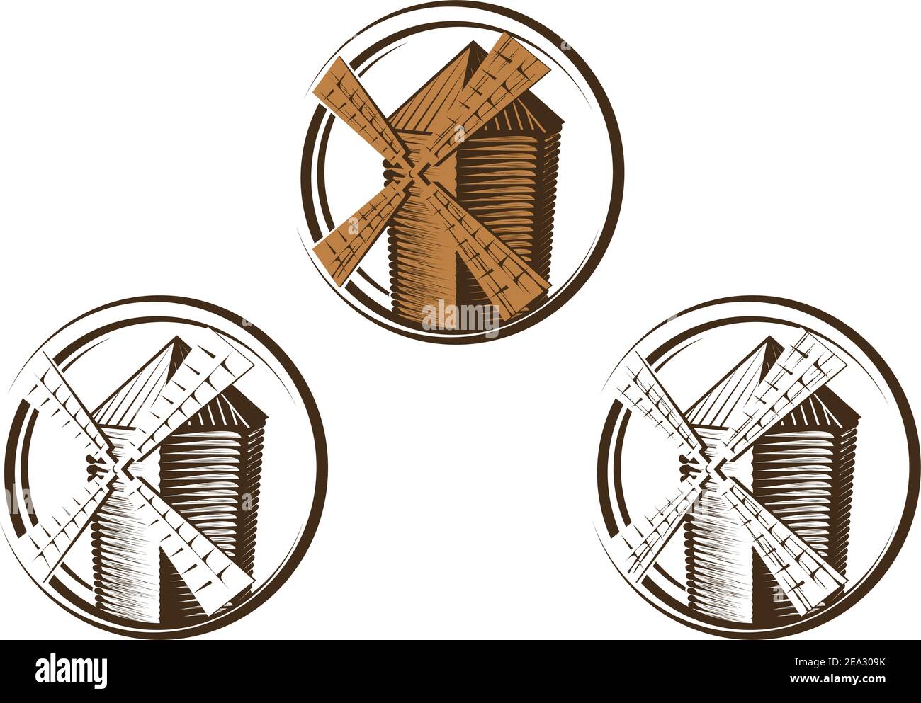 Traditional dutch windmill on Stock Vector Images - Alamy