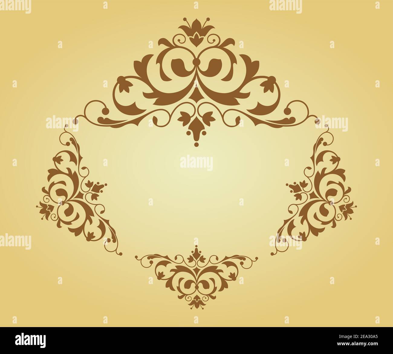 Vintage frame in victorian style for design as a background Stock ...