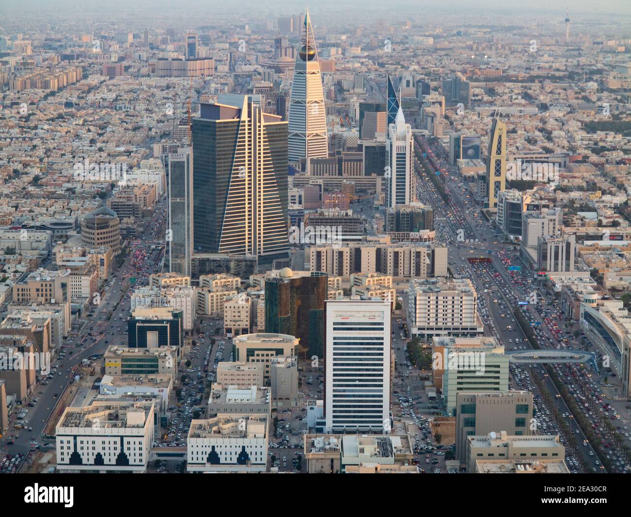 RIYADH - FEBRUARY 29: Aerial view of Riyadh downtown on February 29 ...
