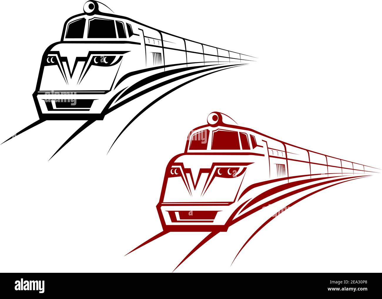 Railroad and subway symbols for design isolated on white Stock Vector ...