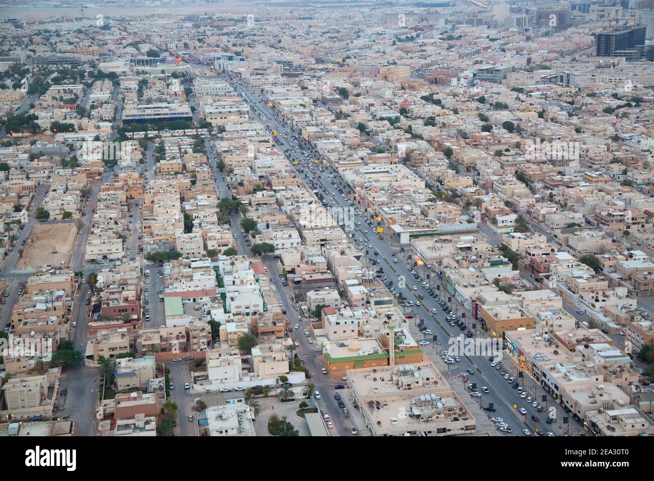 RIYADH - FEBRUARY 29: Aerial view of Riyadh downtown on February 29 ...