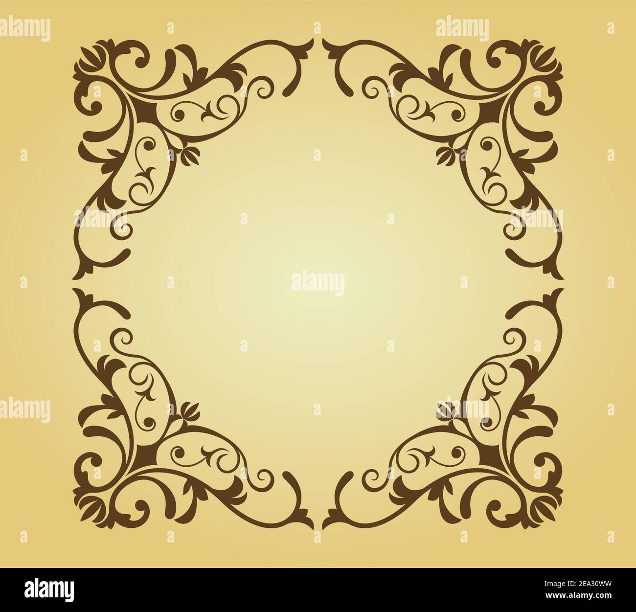 Vintage frame in victorian style for design as a background Stock ...