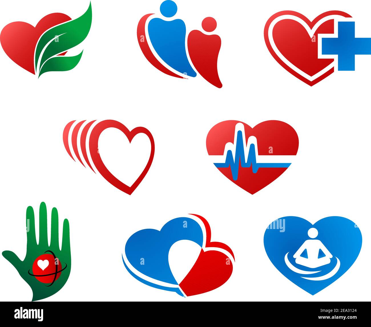 Set of heart symbols and signs for design Stock Vector Image & Art - Alamy