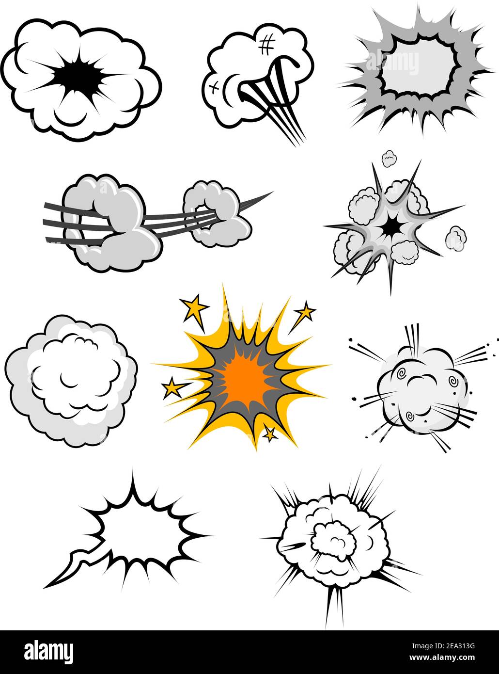 Cartoon explosions exploding bomb Stock Vector Images - Alamy