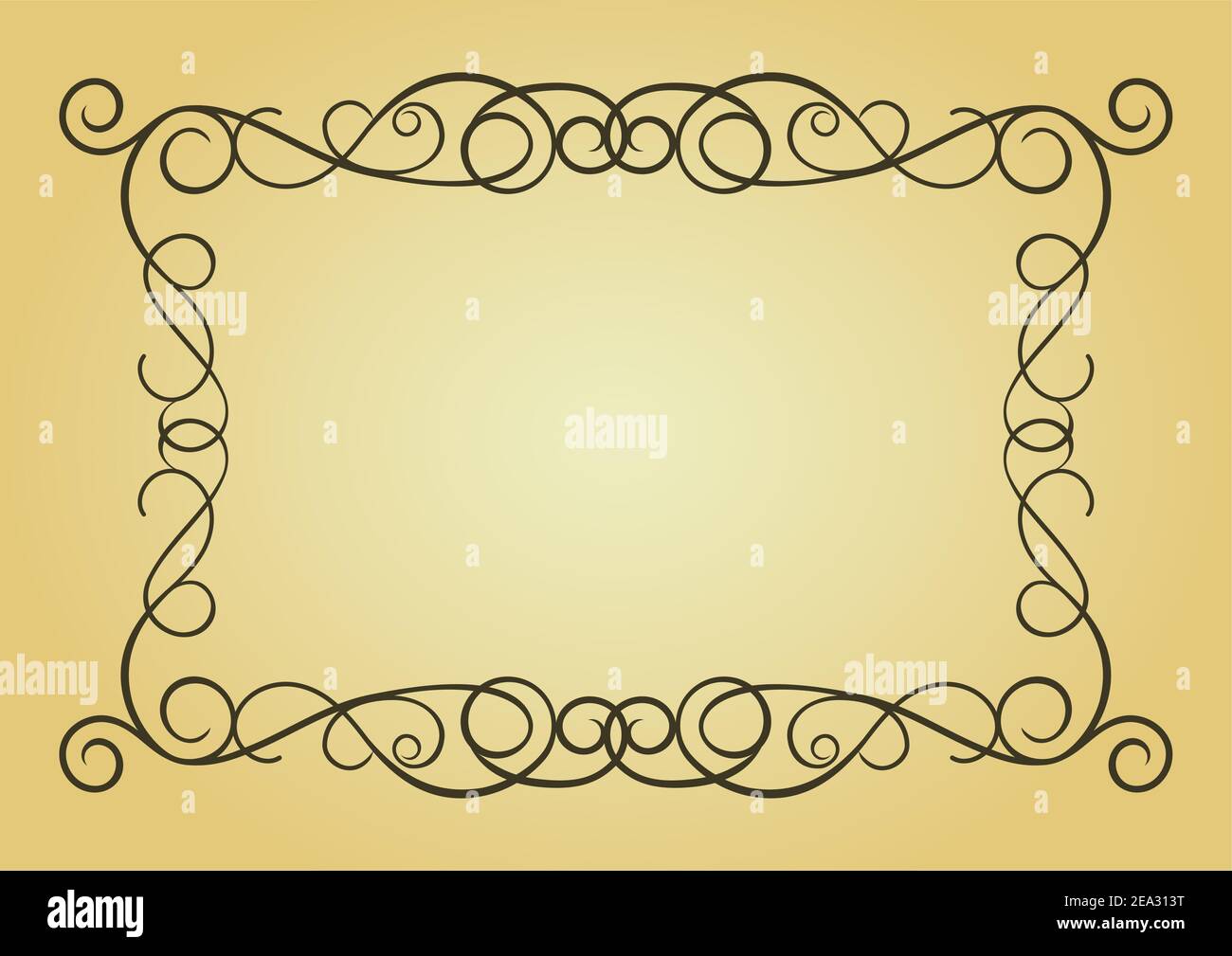 Swirl vintage frame for design as a background Stock Vector Image & Art ...