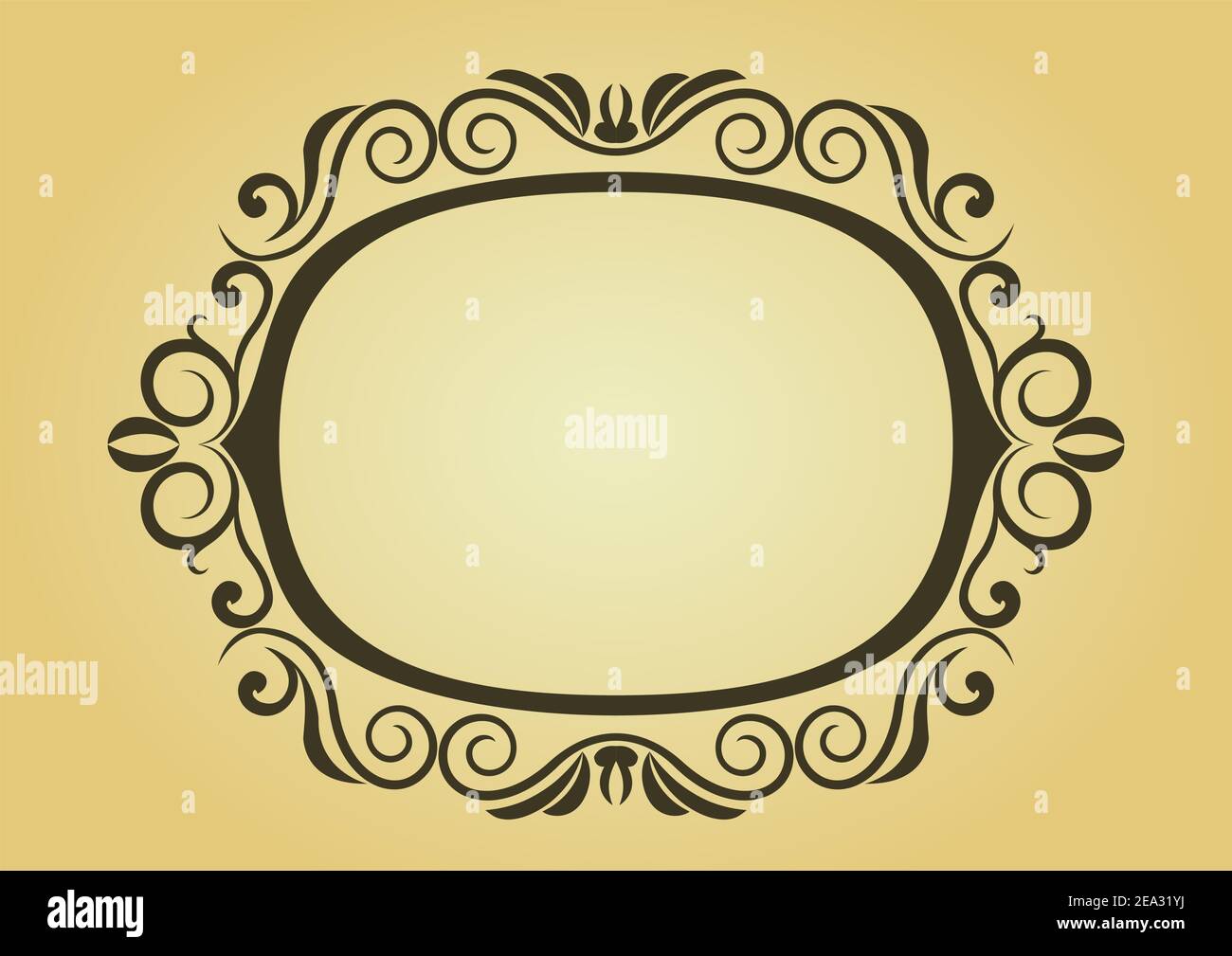 Vintage frame in victorian style for design as a background Stock ...