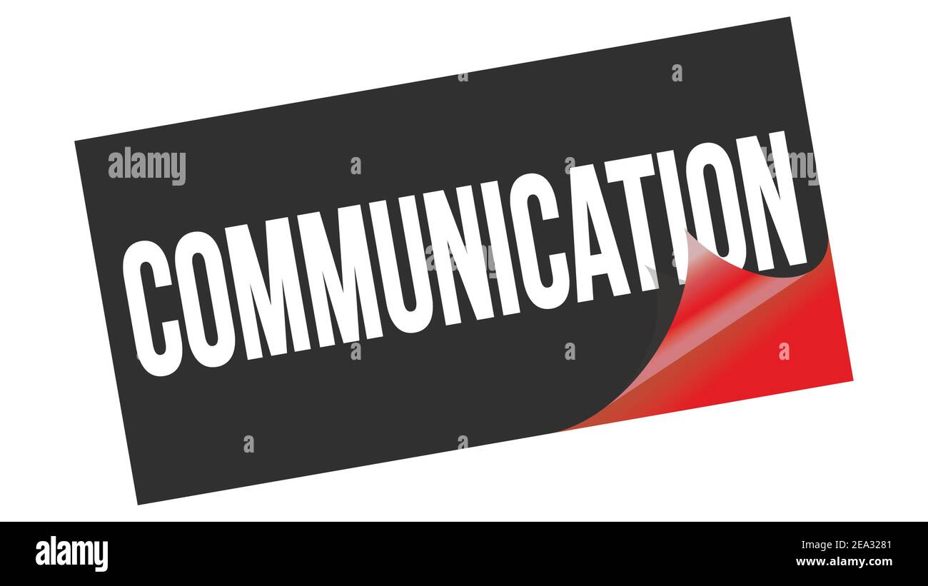 COMMUNICATION text written on black red sticker stamp Stock Photo - Alamy