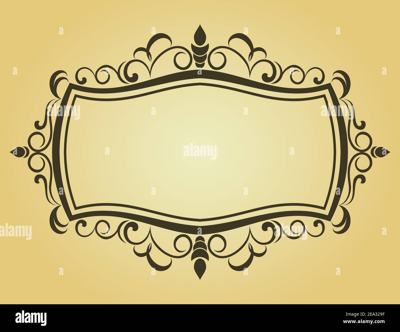 Vintage frame in victorian style for design as a background Stock ...