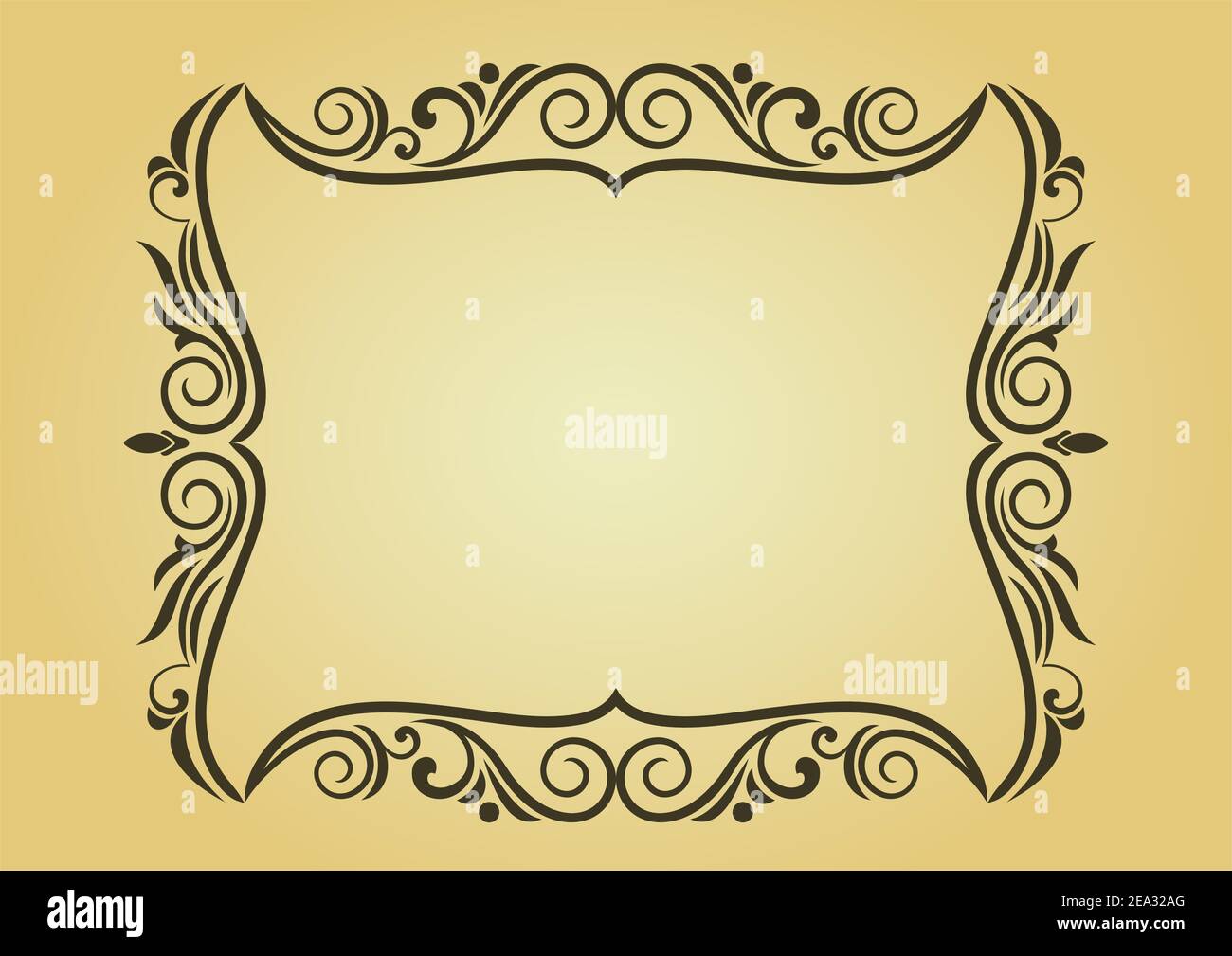Vintage frame in victorian style for design as a background Stock ...