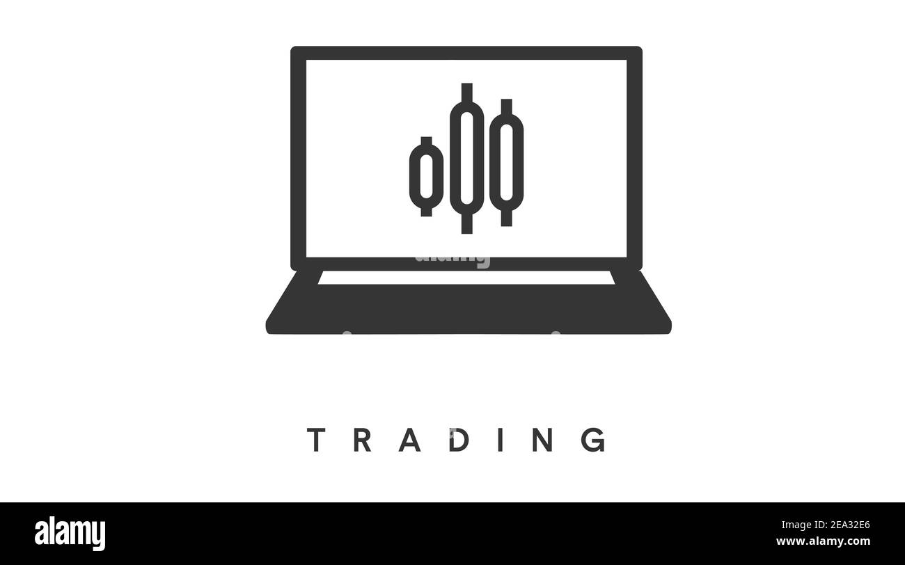 Stock market chart arrow screen down Black and White Stock Photos ...