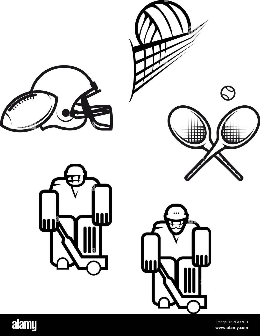 Set of sport symbols isolated on white Stock Vector Image & Art - Alamy