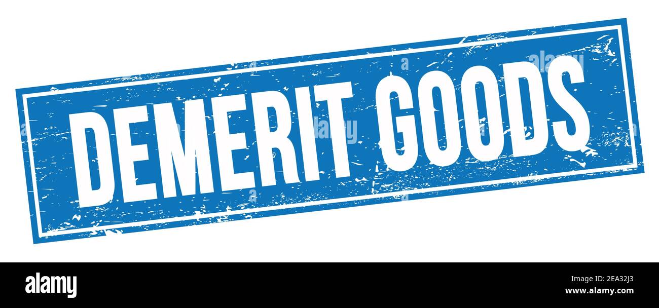 Demerit goods word hi-res stock photography and images - Alamy