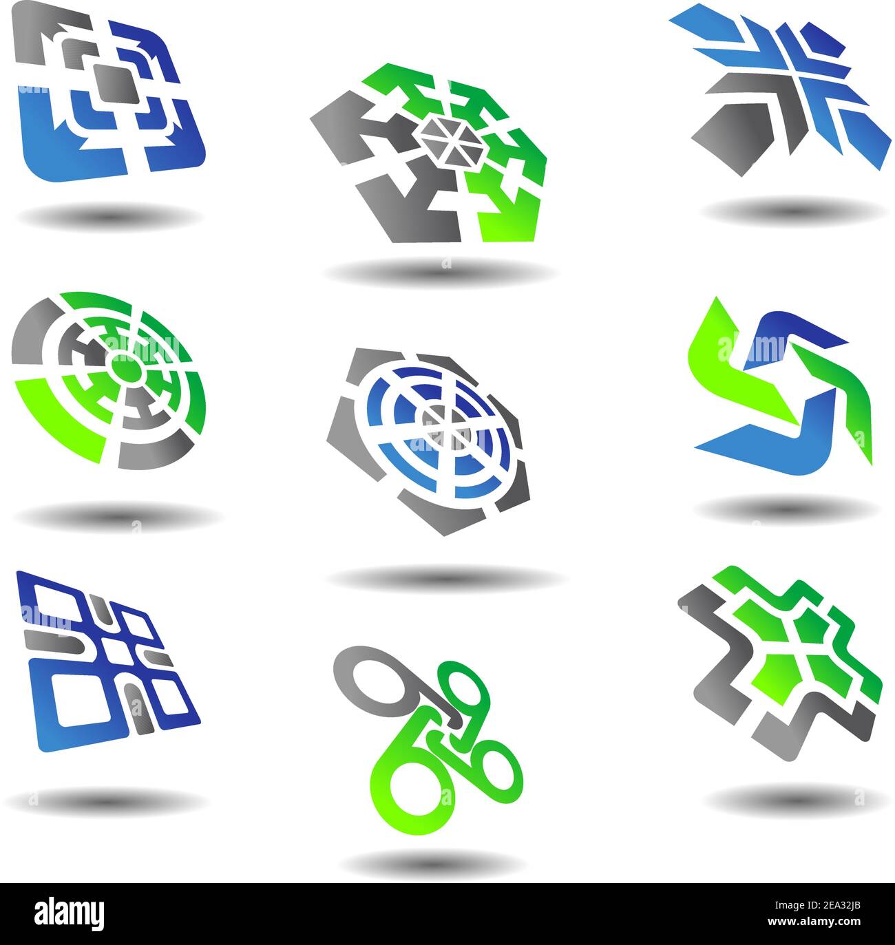 Set of different abstract symbols for design Stock Vector Image & Art ...