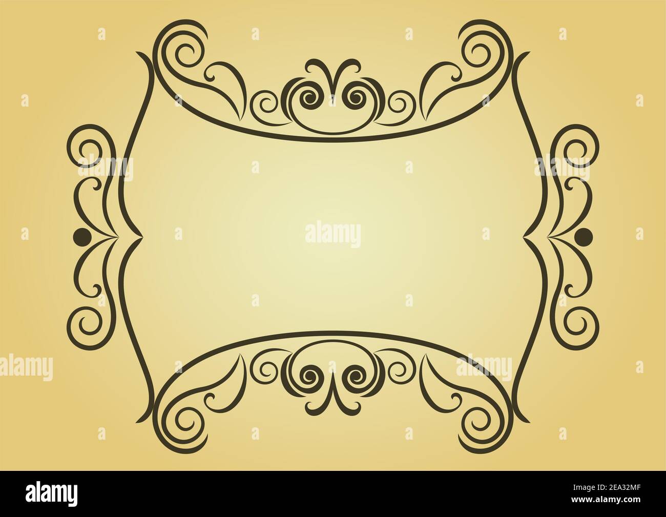 Vintage frame in victorian style for design as a background Stock ...