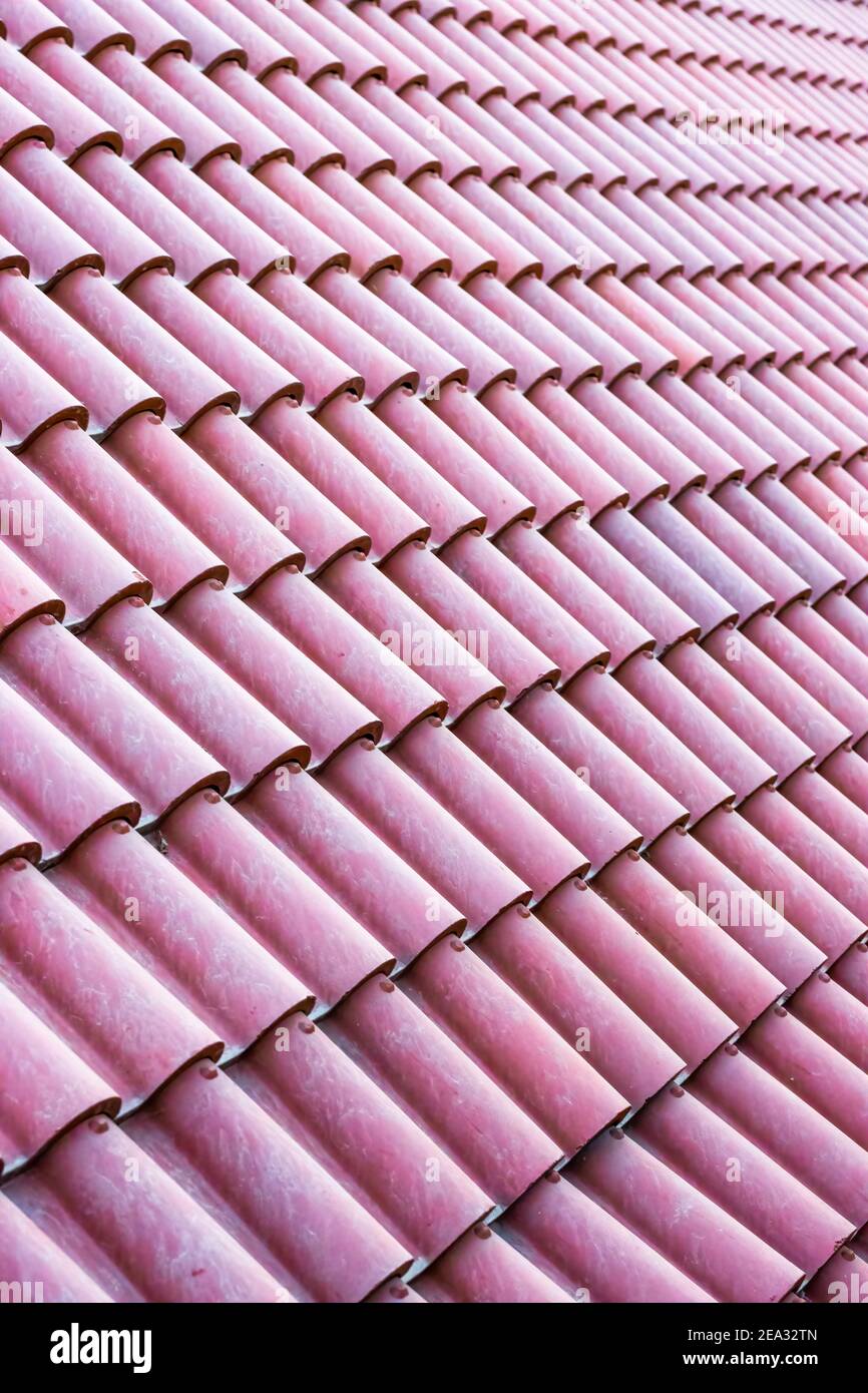 Roof tiles side view vertical background Stock Photo - Alamy