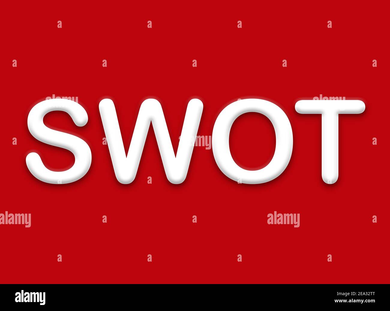 SWOT Text Design Illustration. Business Text Banner stationary poster ...