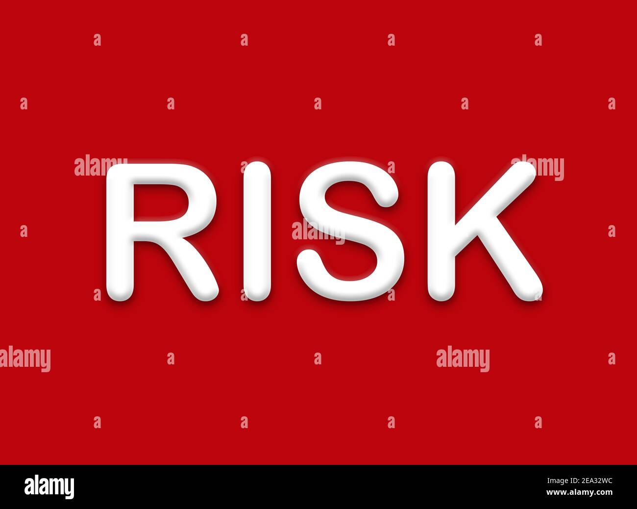RISK Text Design Illustration. Business Text Banner stationary poster ...