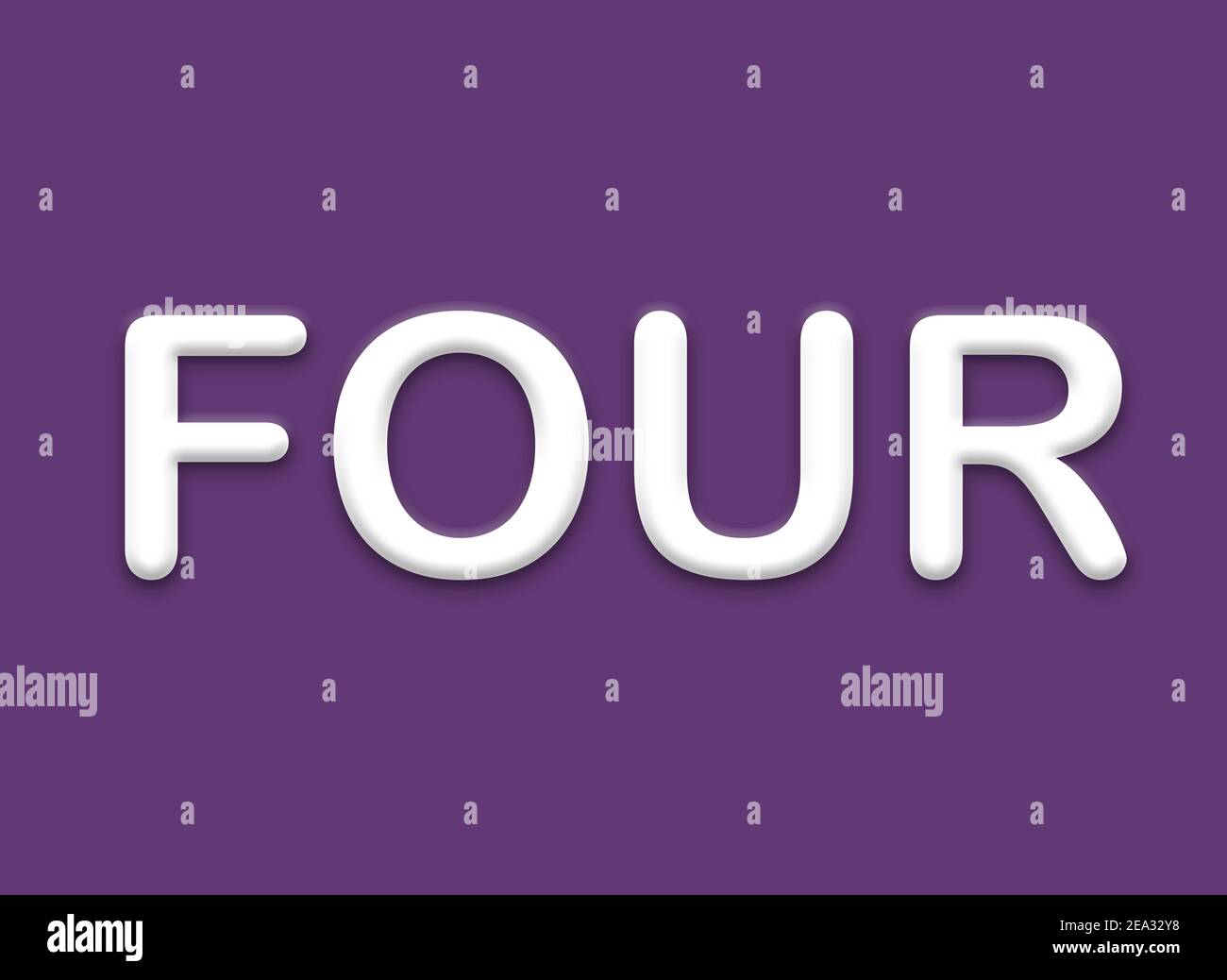 FOUR Text Design Illustration. Business Text Banner stationary poster ...