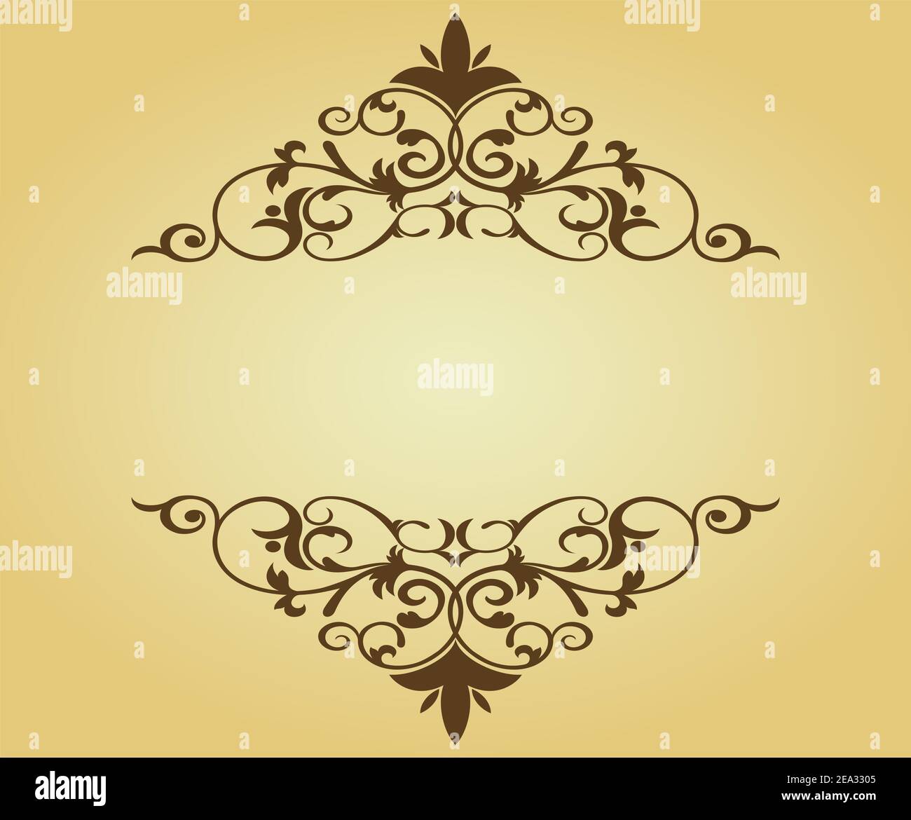 Vintage frame in victorian style for design as a background Stock ...