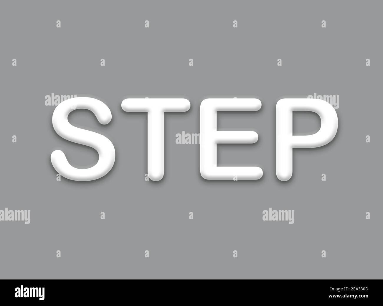 STEP Text Design Illustration. Business Text Banner stationary poster ...
