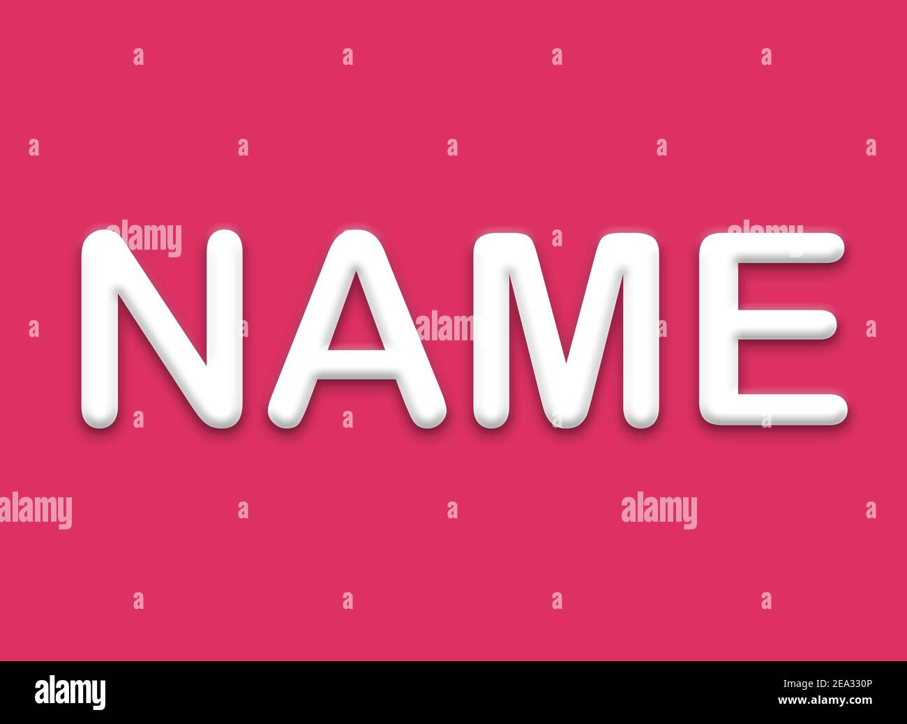 NAME Text Design Illustration. Business Text Banner stationary poster ...