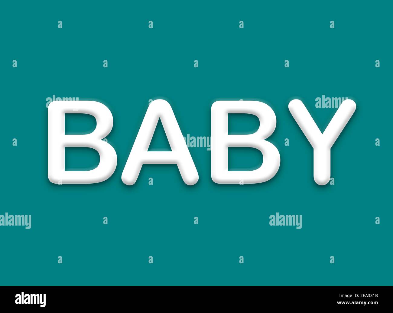 BABY Text Design Illustration. Business Text Banner stationary poster ...