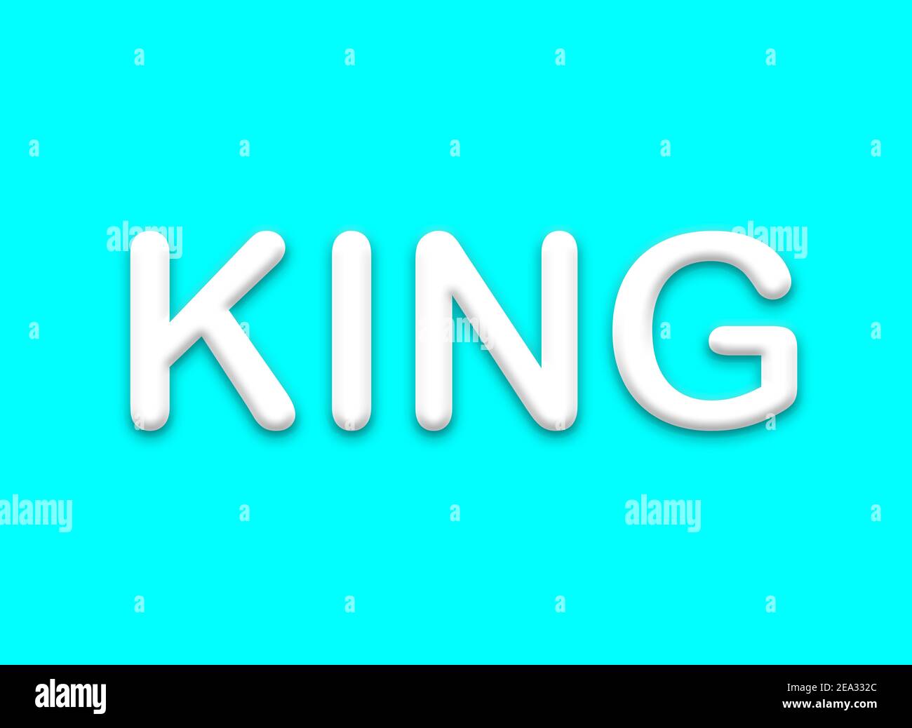 KING Text Design Illustration. Business Text Banner stationary poster ...