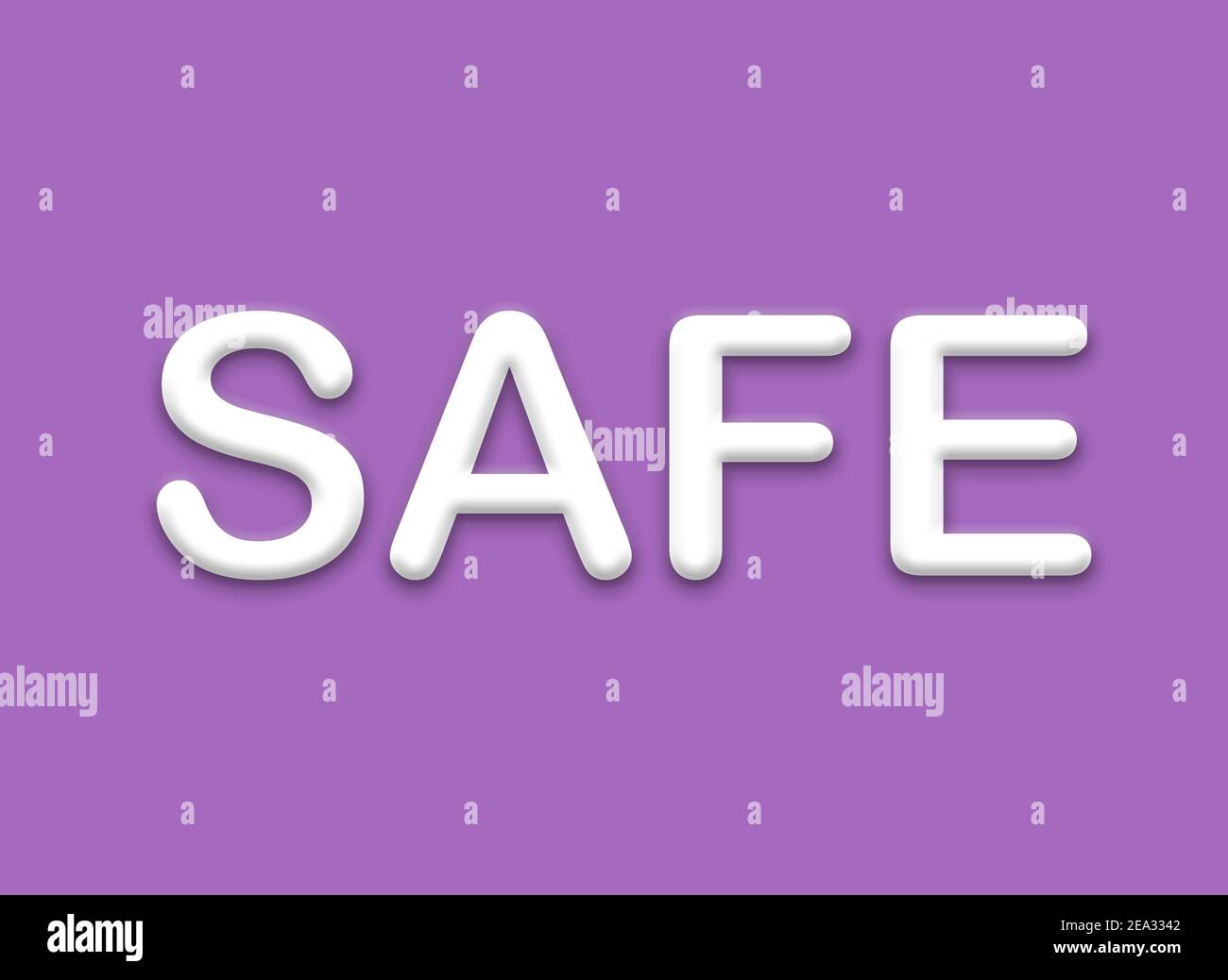SAFE Text Design Illustration. Business Text Banner stationary poster ...