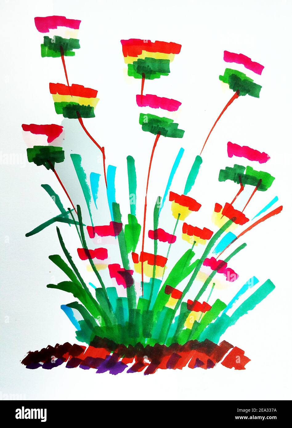 Art ,Drawing, Abstract ,Copic ,color ,Modern, Flower , markers sketch ...