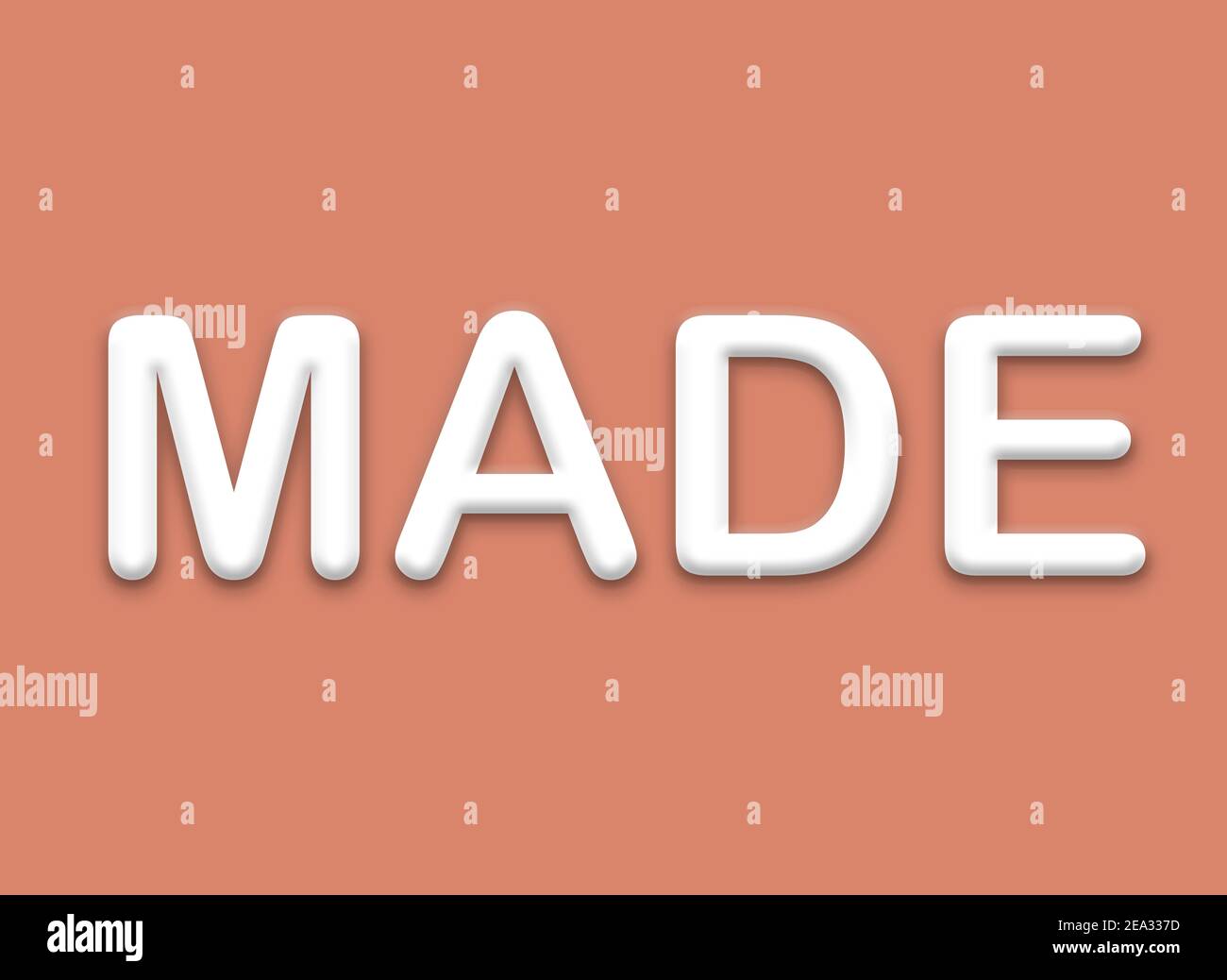 MADE Text Design Illustration. Business Text Banner stationary poster ...