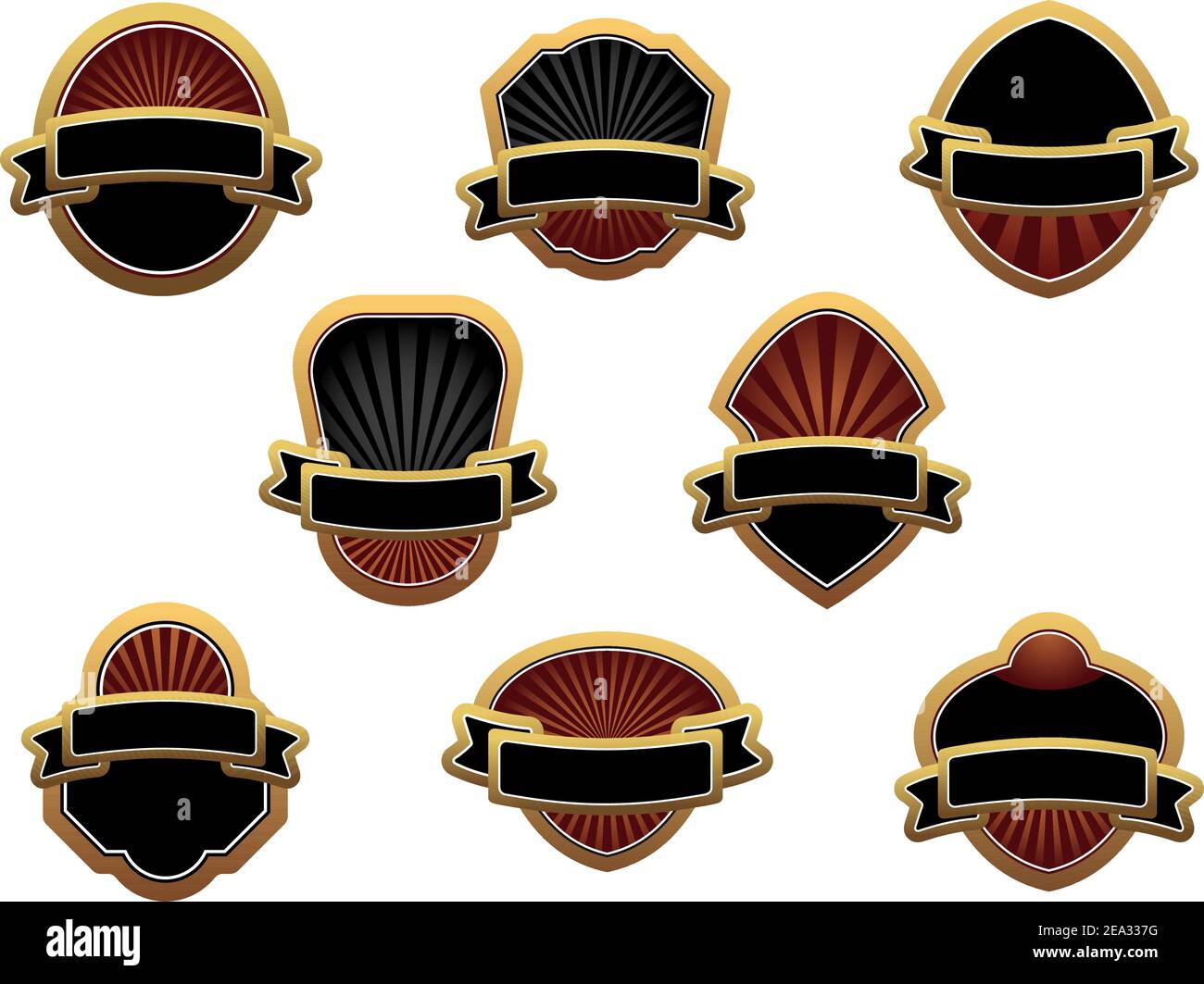 Set of brown labels for design food and beverages Stock Vector Image ...