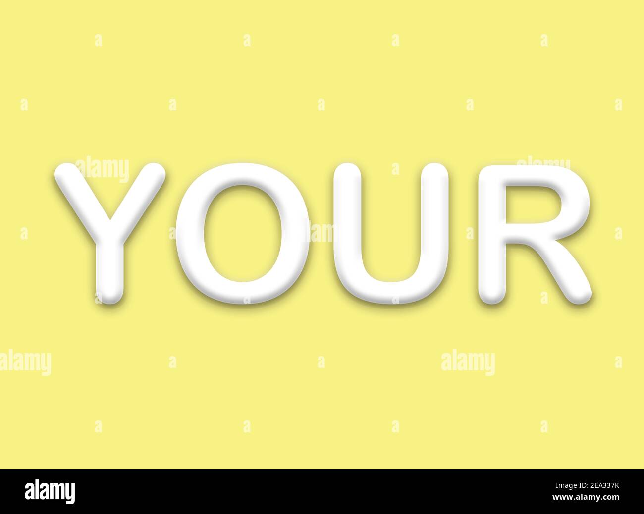 YOUR Text Design Illustration. Business Text Banner stationary poster ...